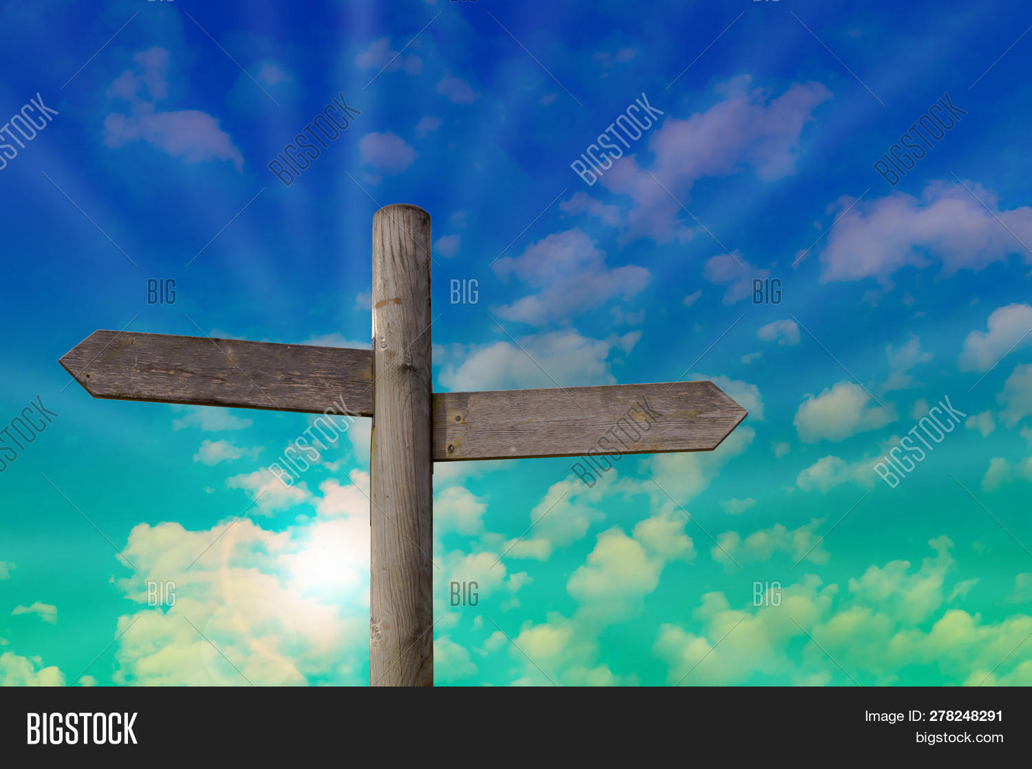 Wooden Signpost Two Image & Photo (Free Trial) | Bigstock