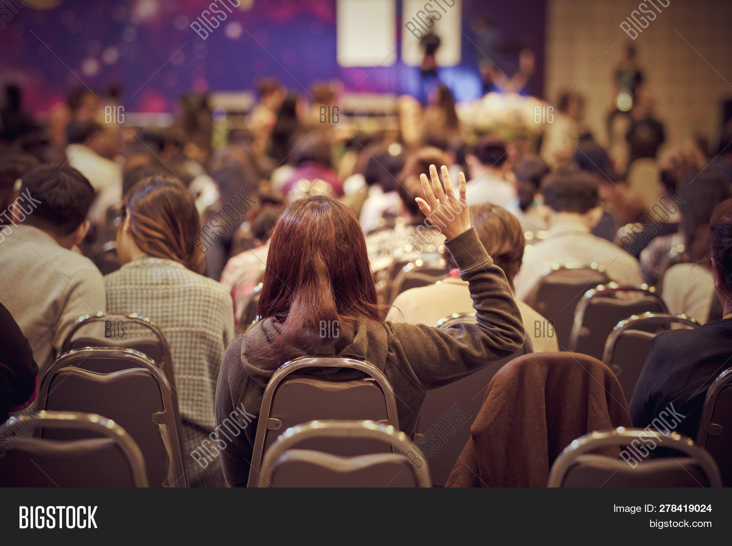 Speaker On Stage Rear Image & Photo (Free Trial) | Bigstock