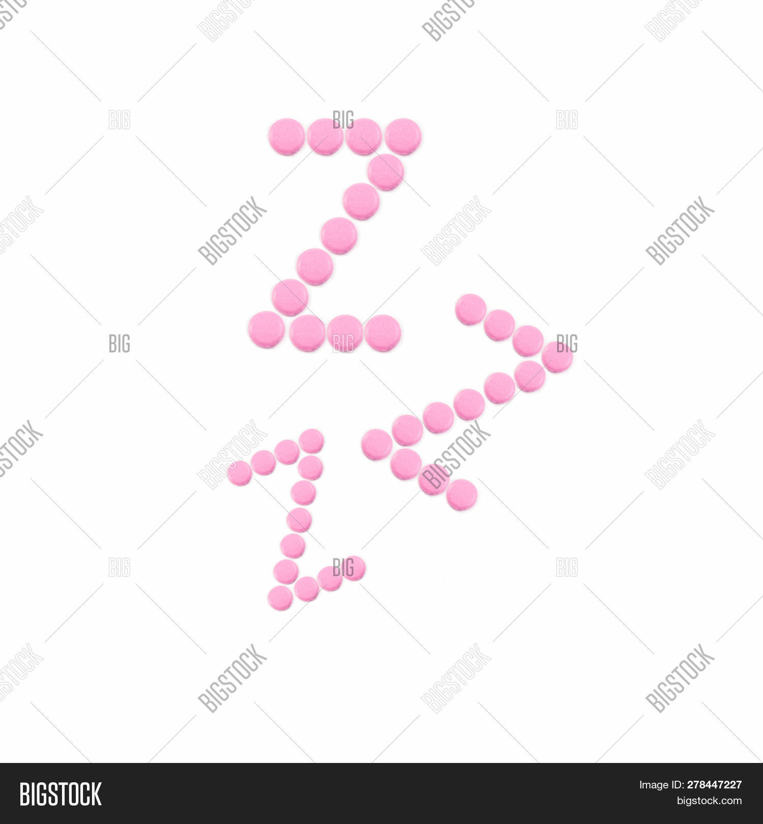 Pink Pills Z Shape On Image & Photo (Free Trial) | Bigstock