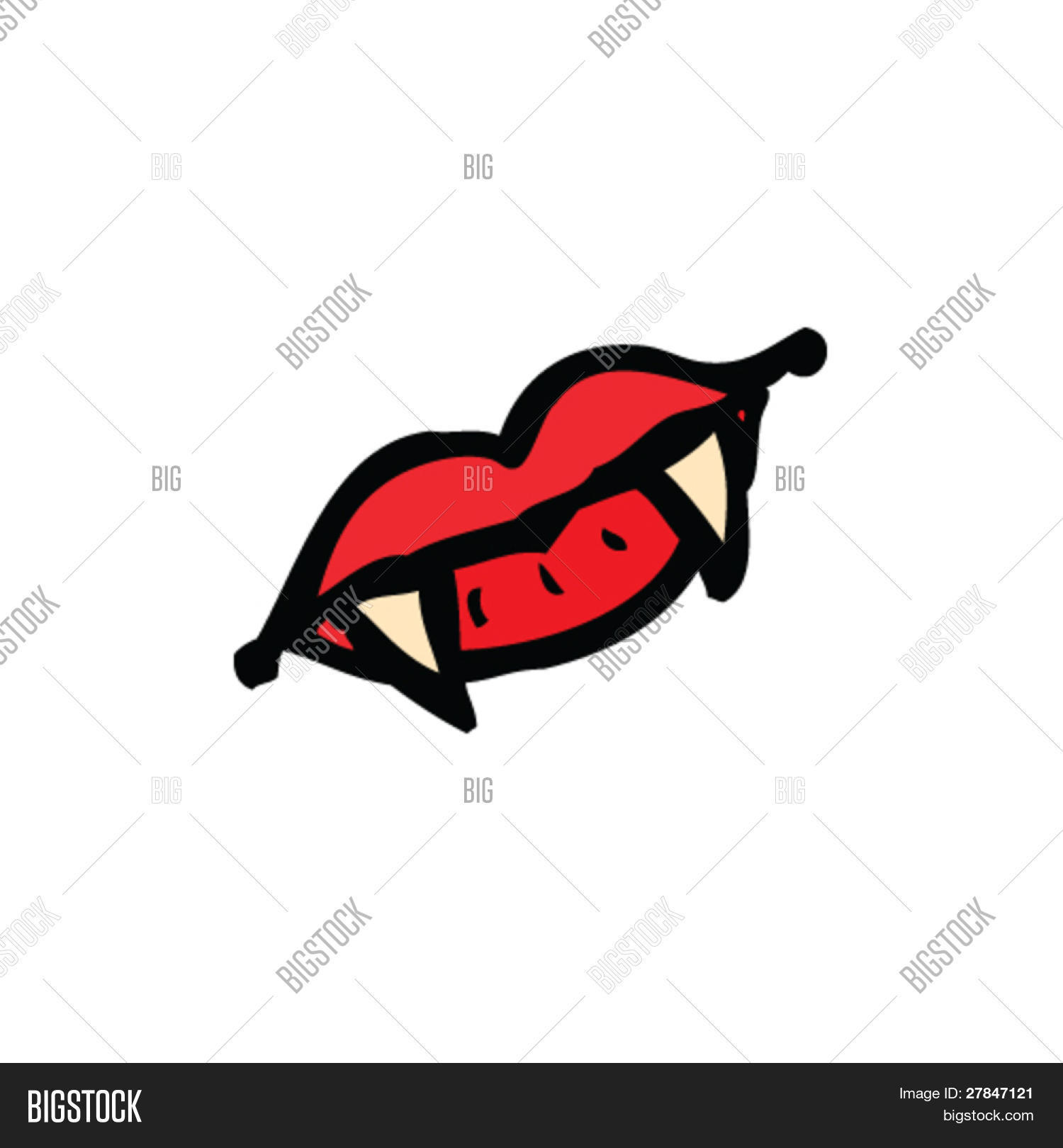 Drawing Vampire Lips Vector & Photo (Free Trial) | Bigstock