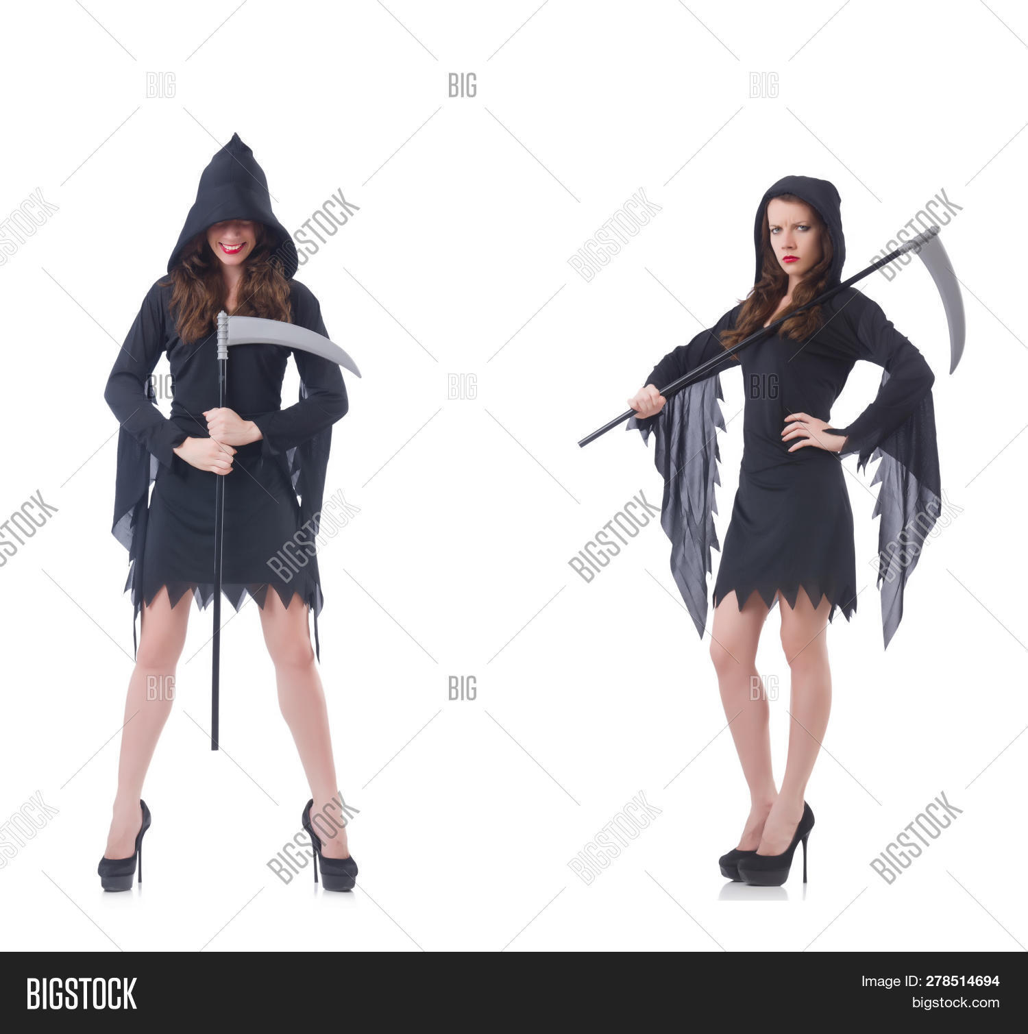 Woman Scythe Isolated Image & Photo (Free Trial) | Bigstock