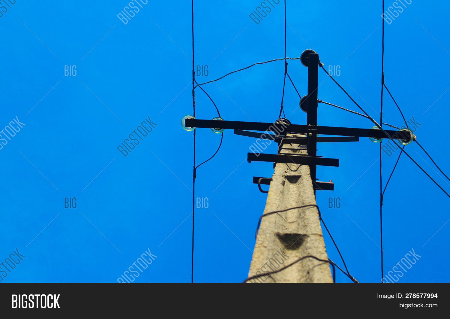Electricity Post Blue Image & Photo (Free Trial) | Bigstock