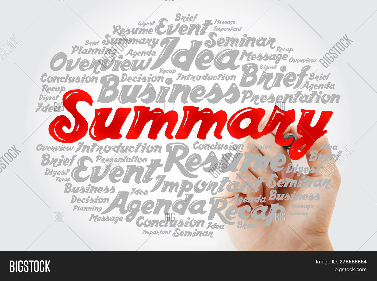 Summary Word Cloud Image & Photo (Free Trial) | Bigstock
