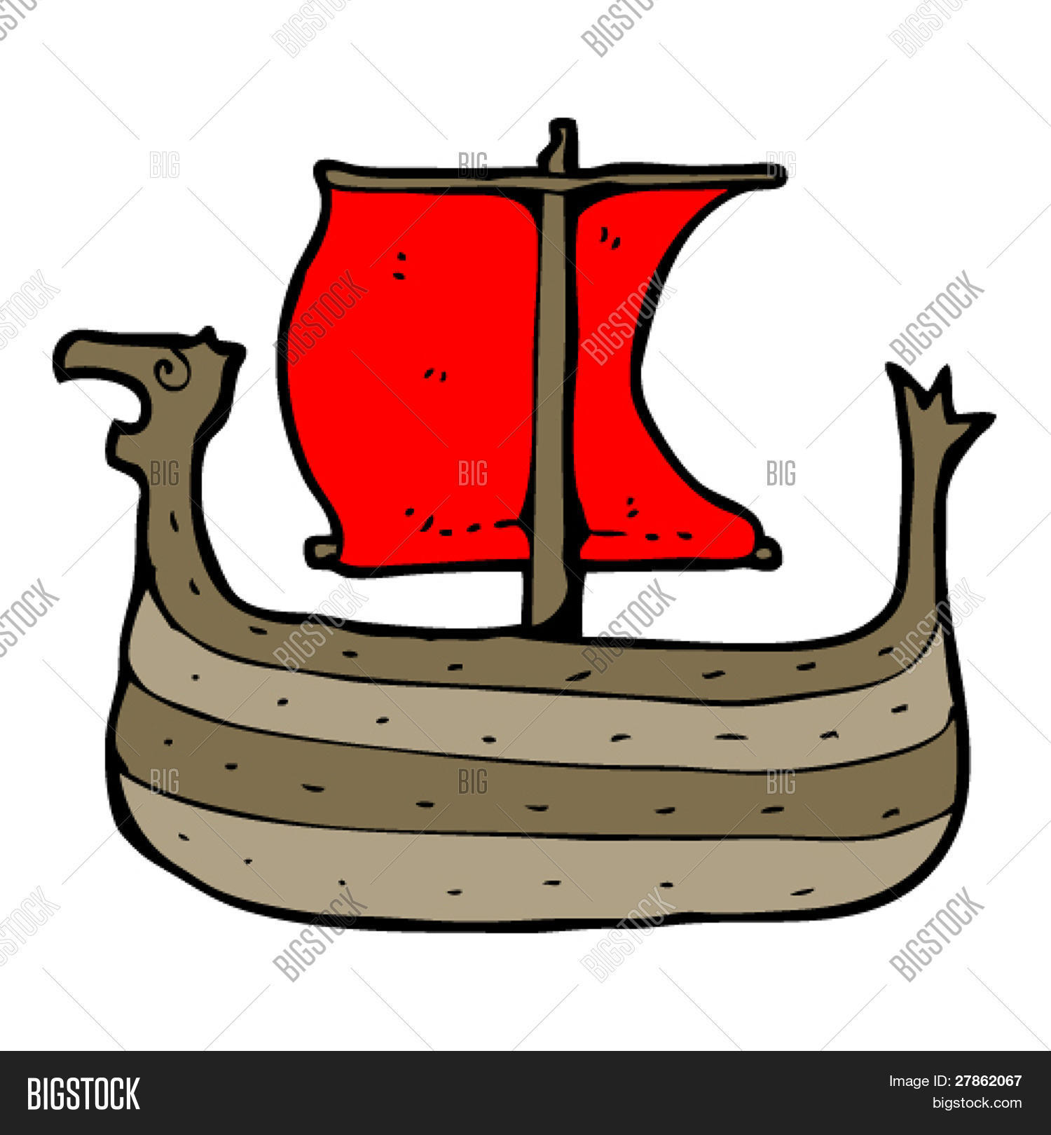 Viking Ship Cartoon Vector & Photo (Free Trial) | Bigstock