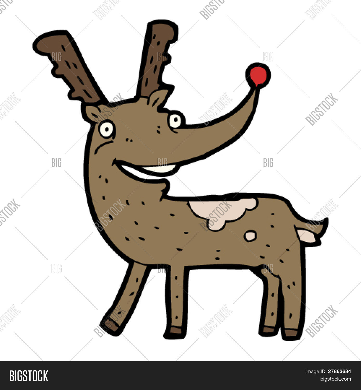 Rudolf Red Nosed Vector & Photo (Free Trial) | Bigstock