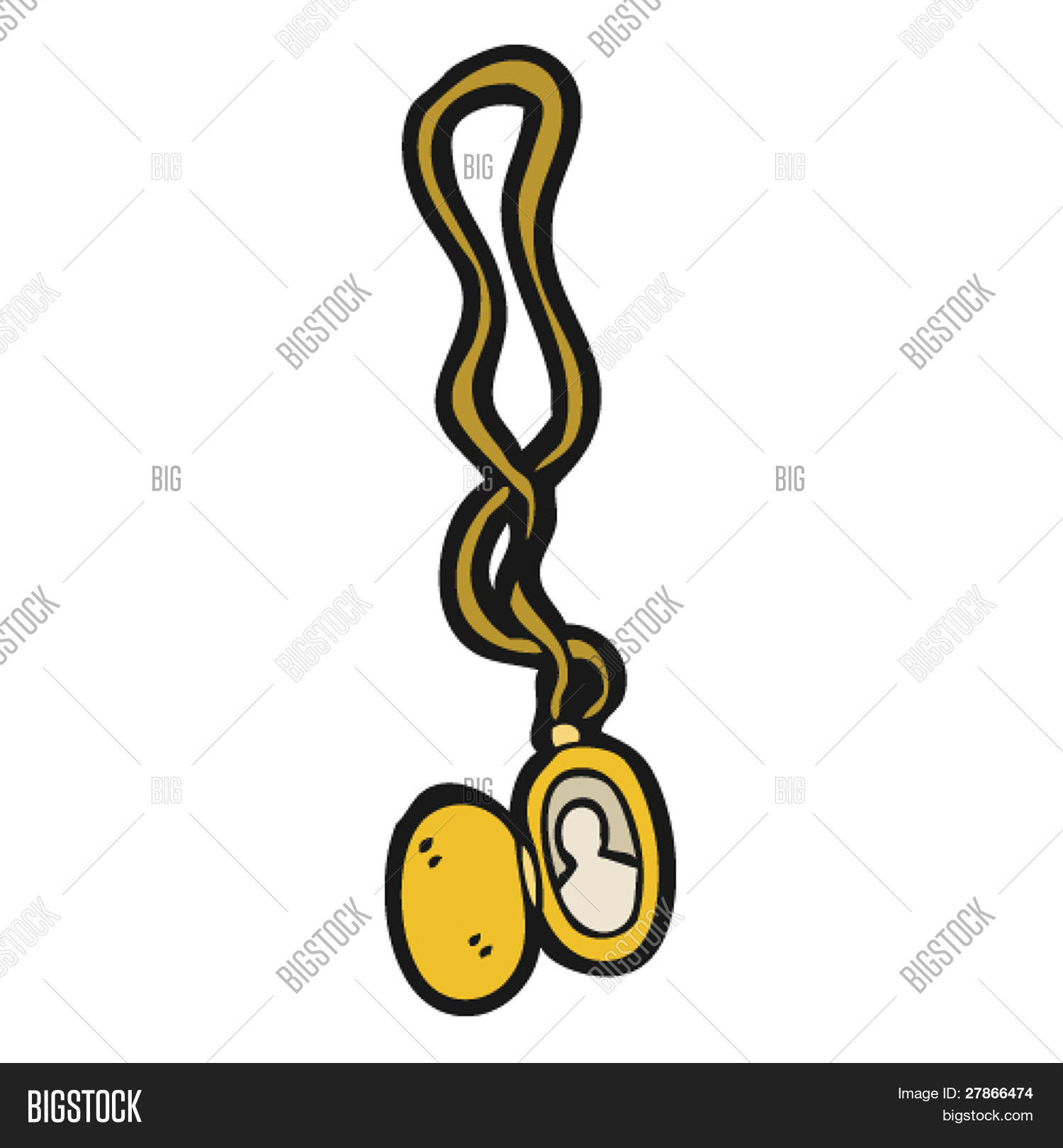 Locket Cartoon Vector & Photo (Free Trial) | Bigstock