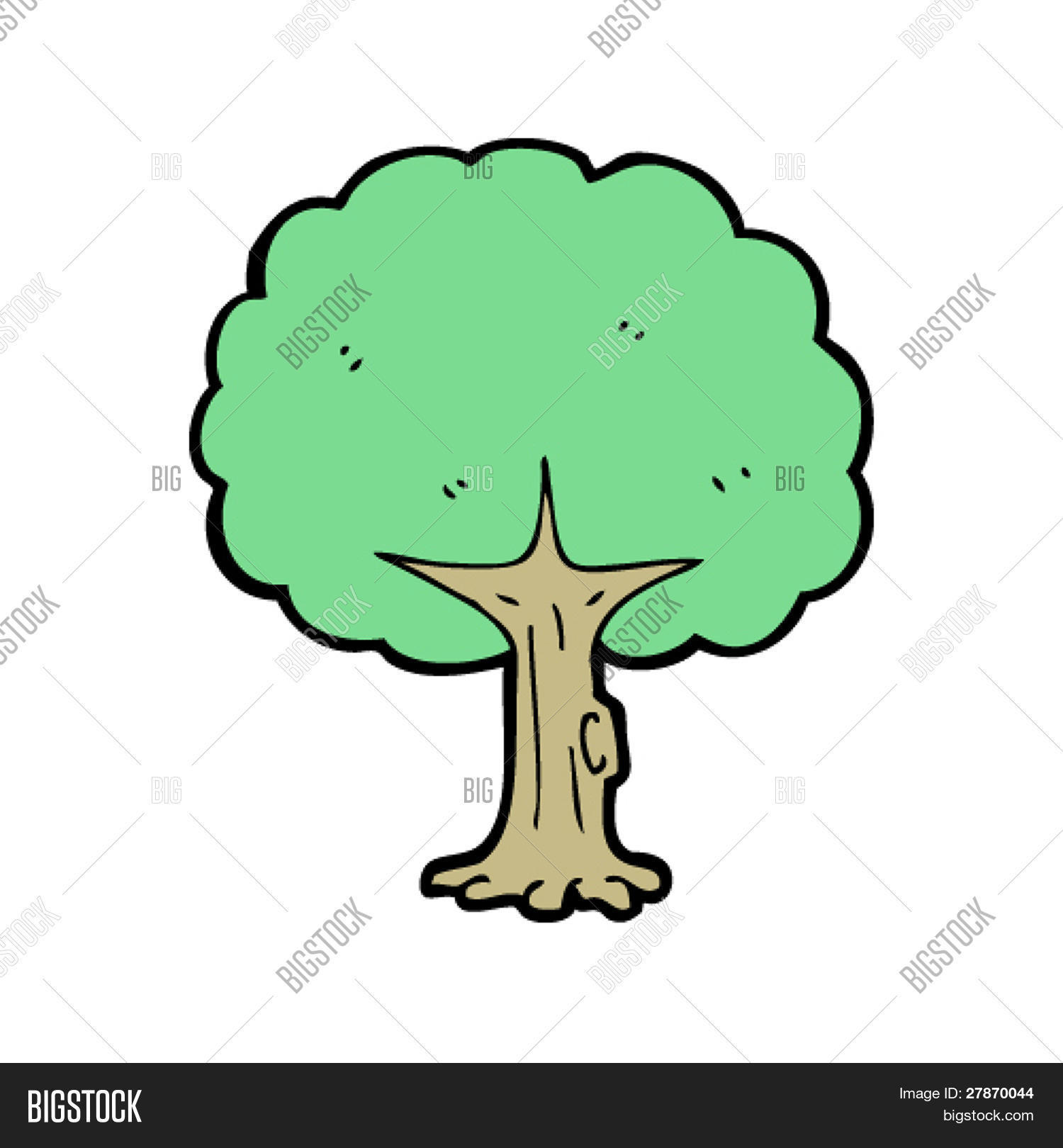 Oak Tree Cartoon Vector & Photo (Free Trial) | Bigstock