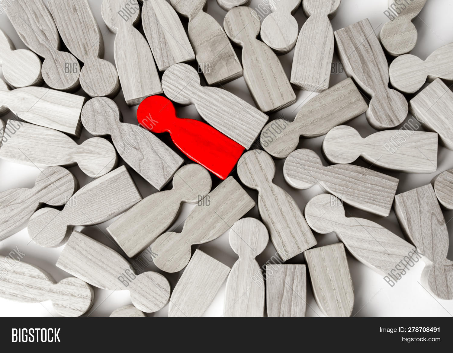 Red Human Figure Among Image & Photo (Free Trial) | Bigstock