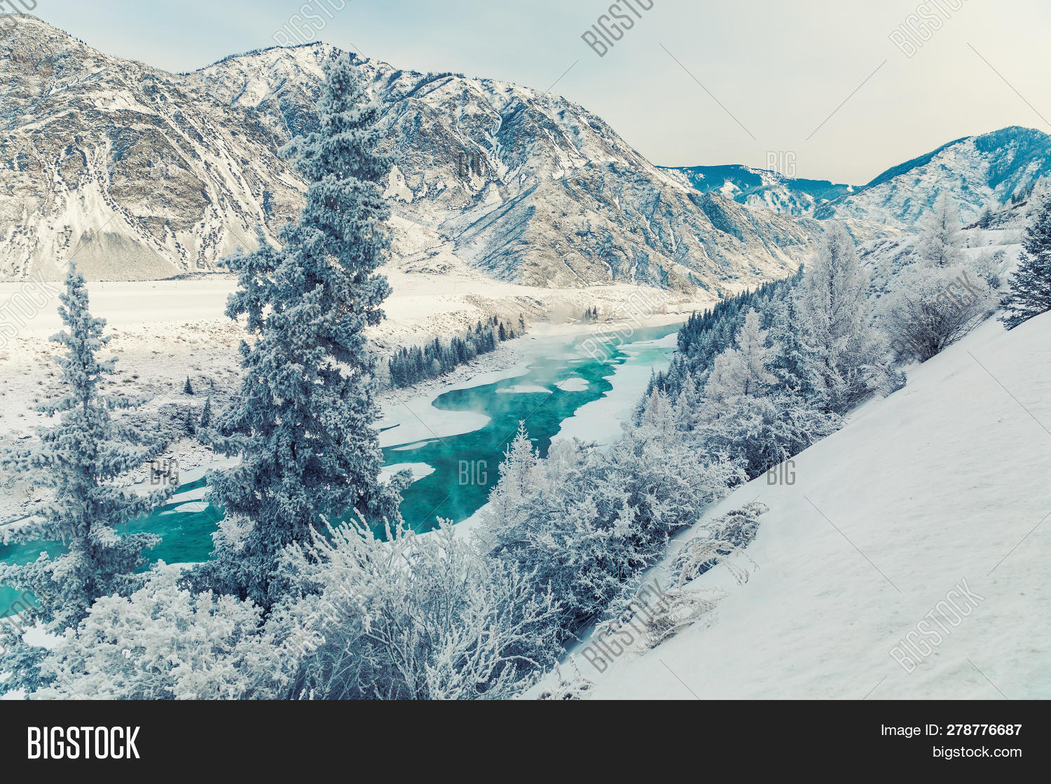 Winter Snow River Image & Photo (Free Trial) | Bigstock