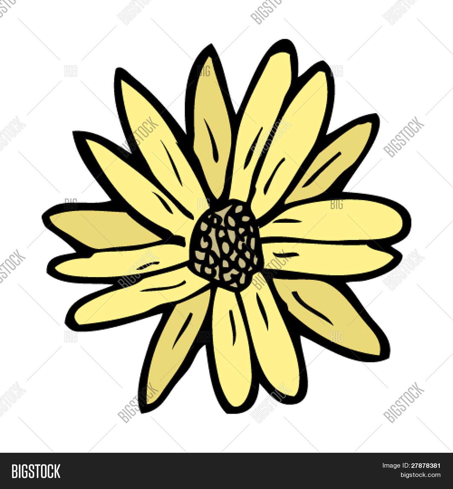 Flower Head Cartoon Vector & Photo (Free Trial) | Bigstock