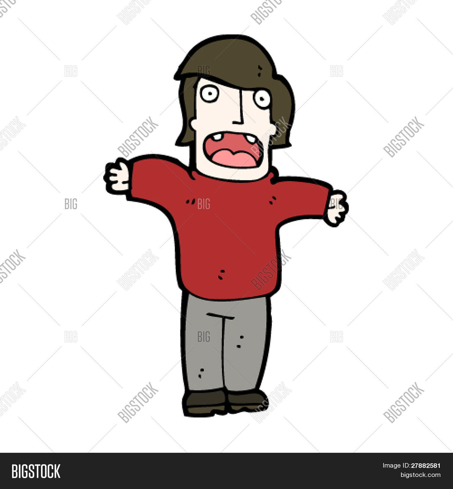 Shocked Cartoon Man Vector & Photo (Free Trial) | Bigstock