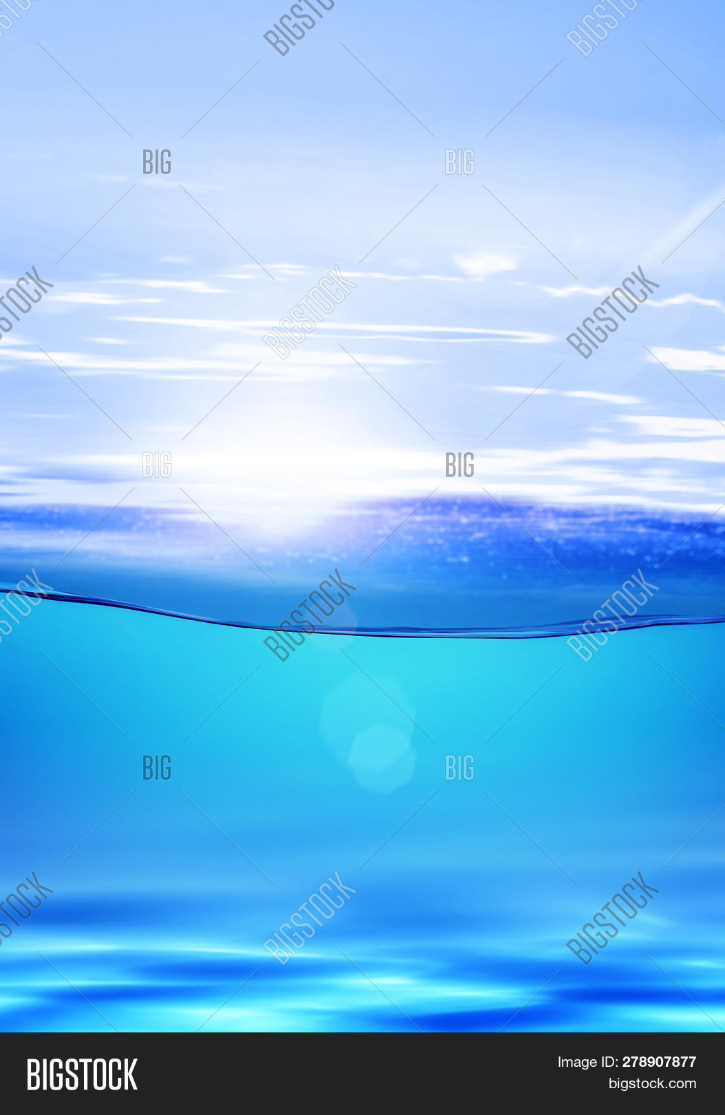 Water Line Bright Blue Image & Photo (Free Trial) | Bigstock