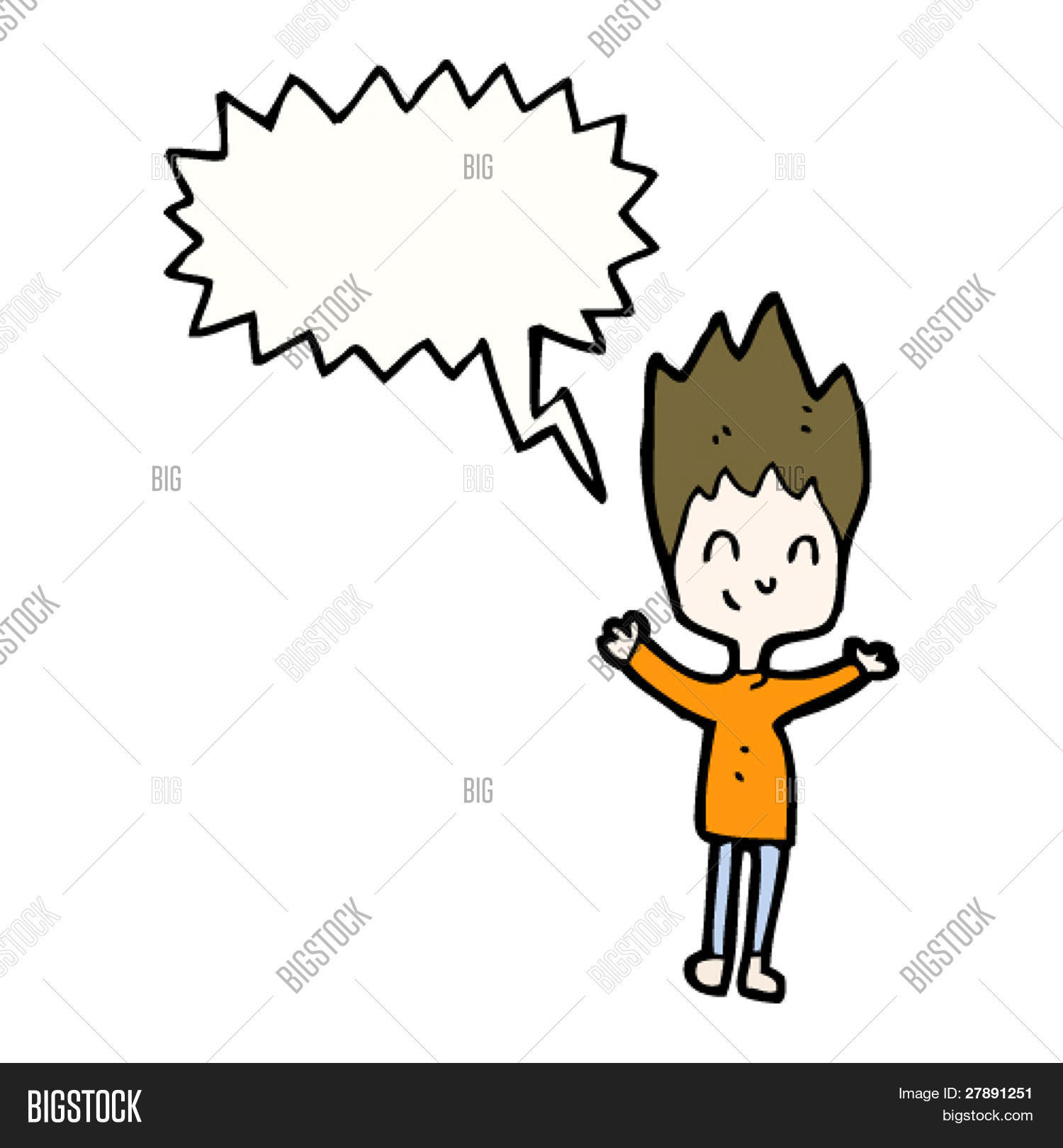 Excited Cartoon Boy Vector & Photo (Free Trial) | Bigstock