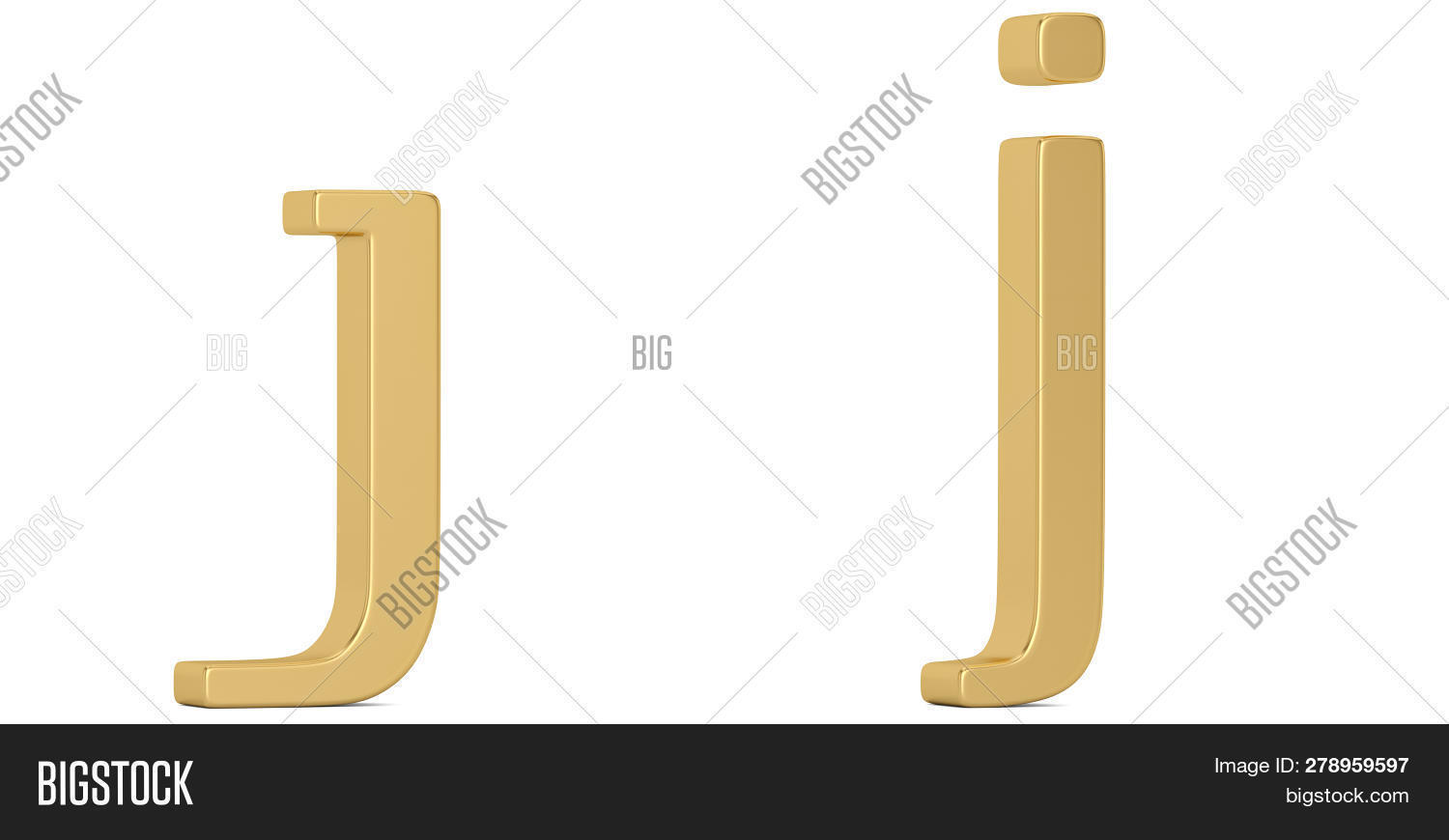 Gold Metal J Alphabet Image & Photo (Free Trial) | Bigstock