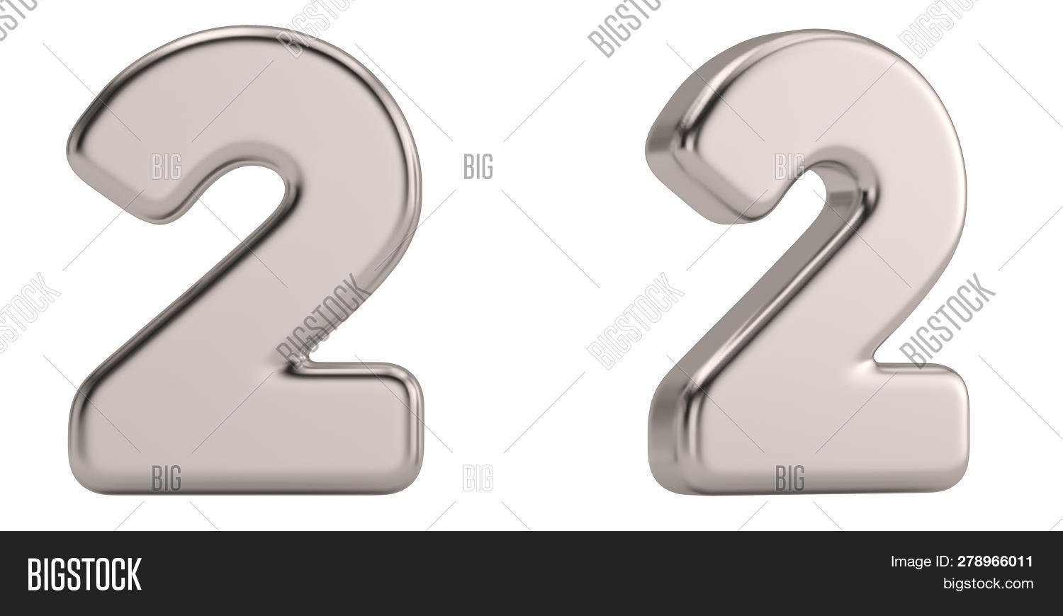 Numeral 2 Steel Solid Image & Photo (Free Trial) | Bigstock