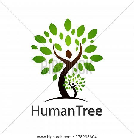 Human Tree Logo Vector & Photo (Free Trial) | Bigstock