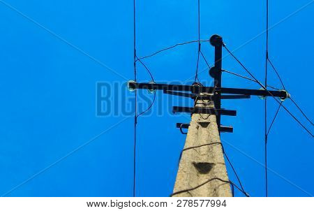 Electricity Post Blue Image & Photo (Free Trial) | Bigstock