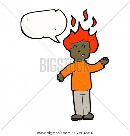 Cartoon Man Burning Vector & Photo (Free Trial) | Bigstock