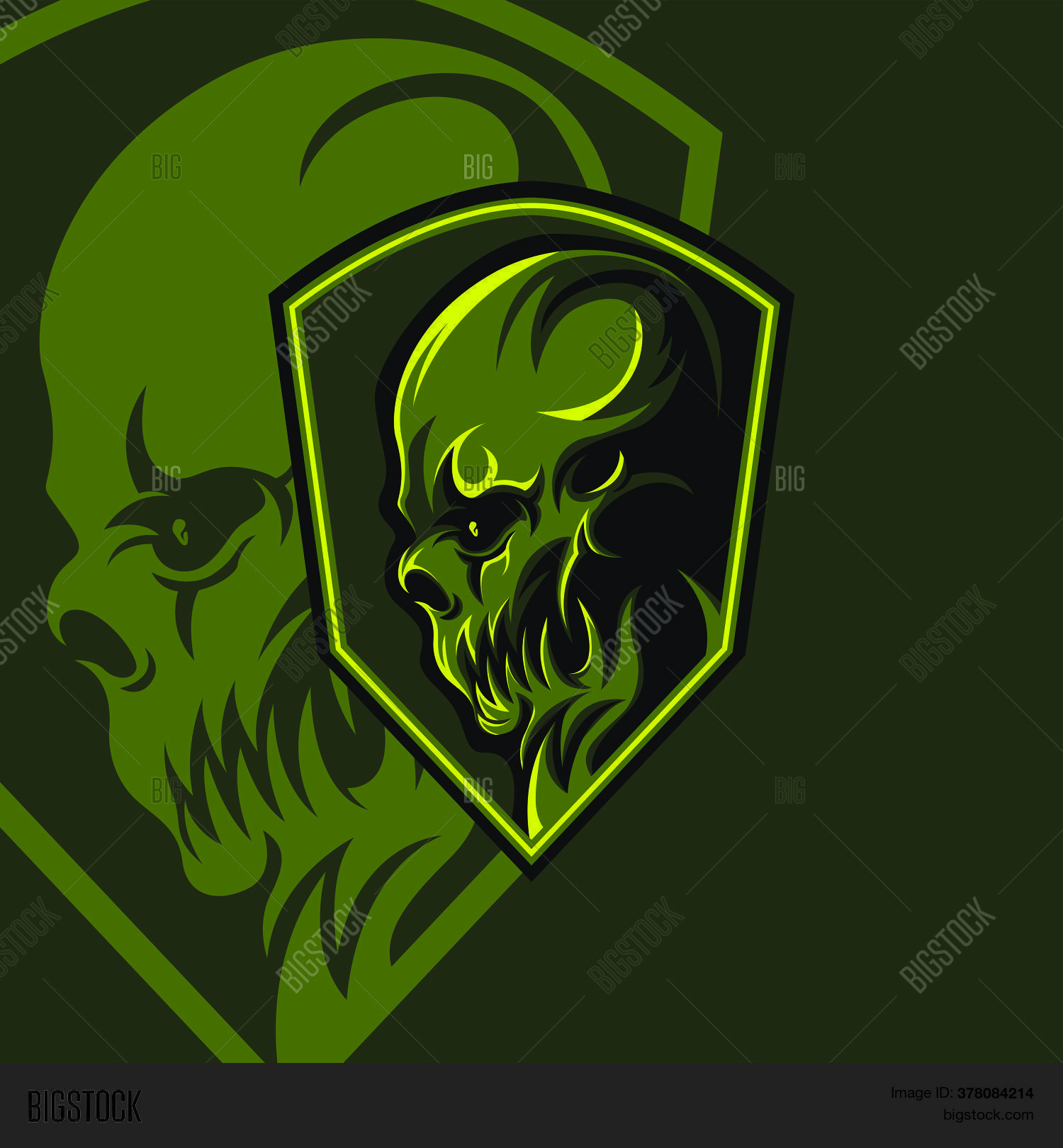 Green Enemy Esport Vector & Photo (Free Trial) | Bigstock