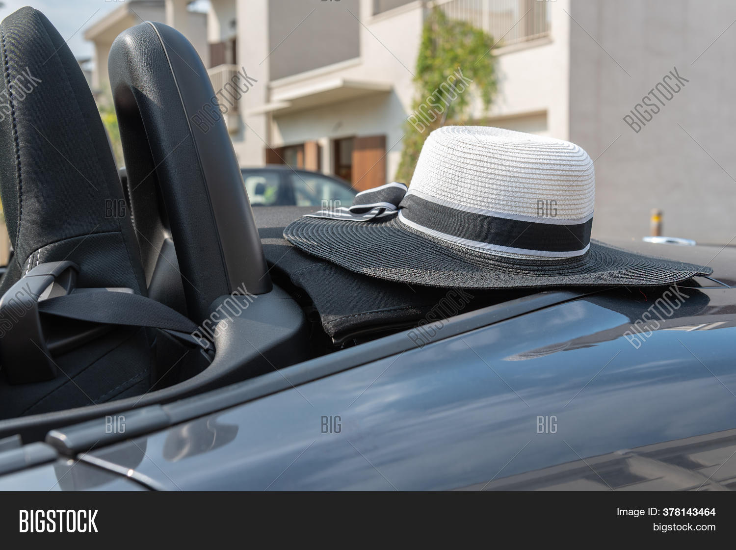 Summer Hat On Hood Car Image & Photo (Free Trial) | Bigstock