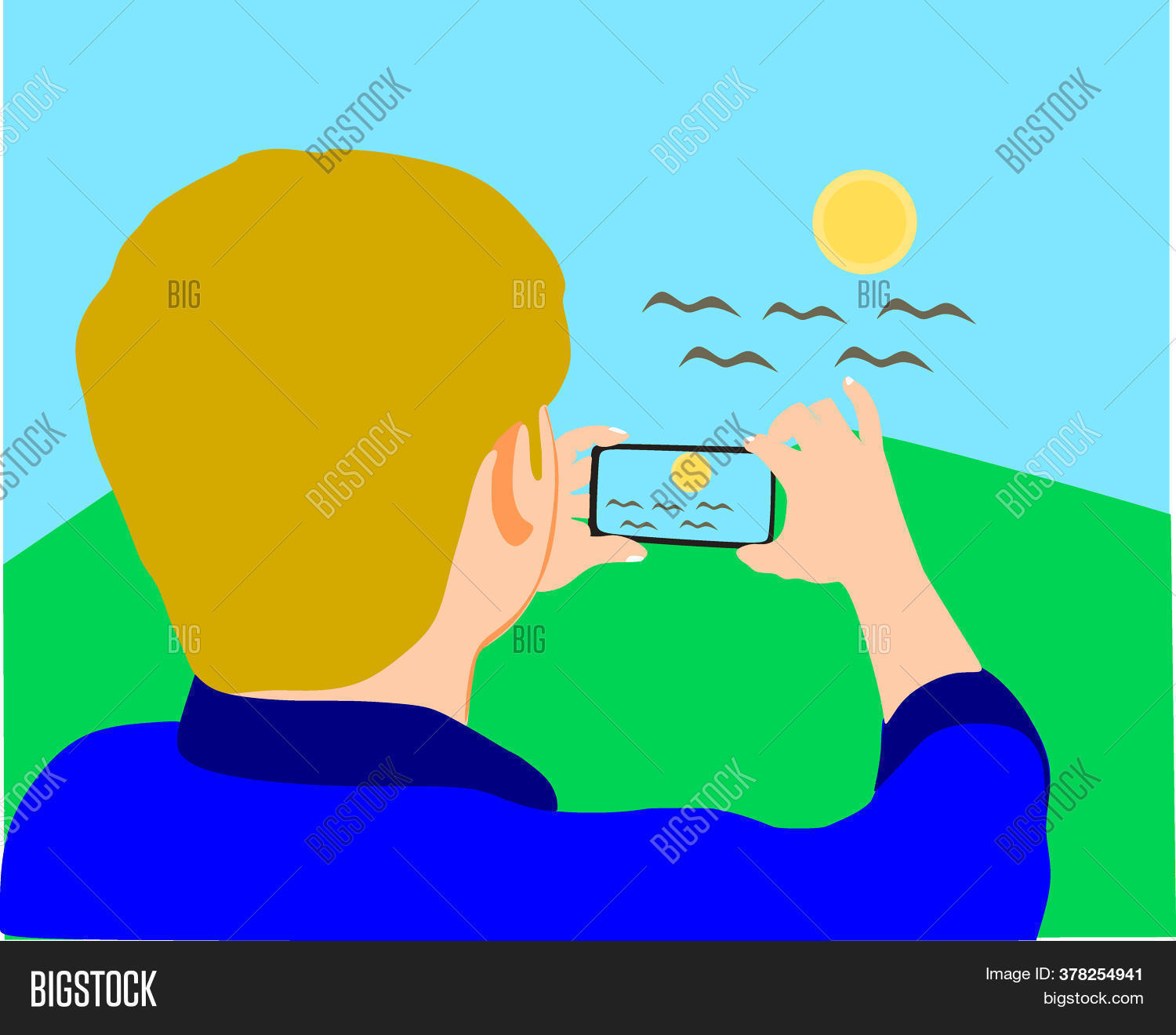 Man Cartoon Clicking Image & Photo (Free Trial) | Bigstock