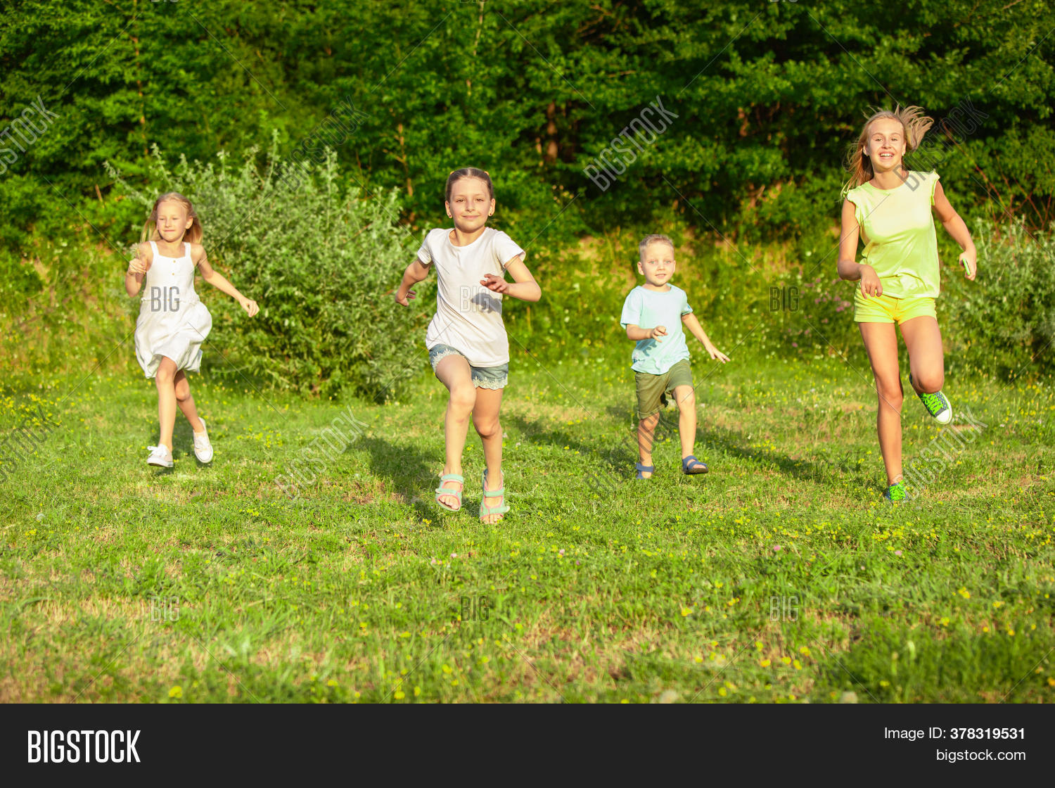 Kids, Children Running Image & Photo (Free Trial) | Bigstock