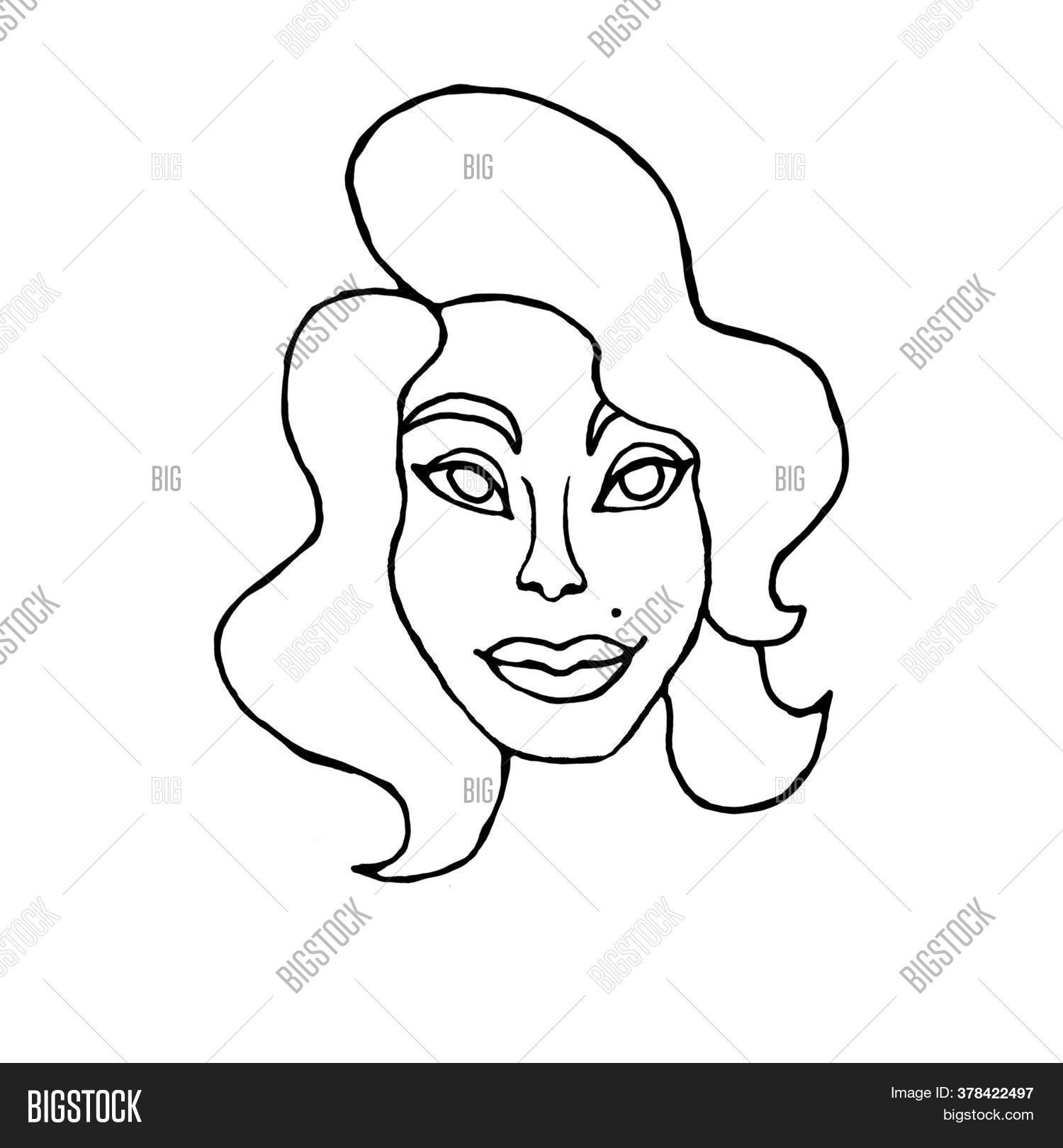 Outline Face People. Image & Photo (Free Trial) | Bigstock