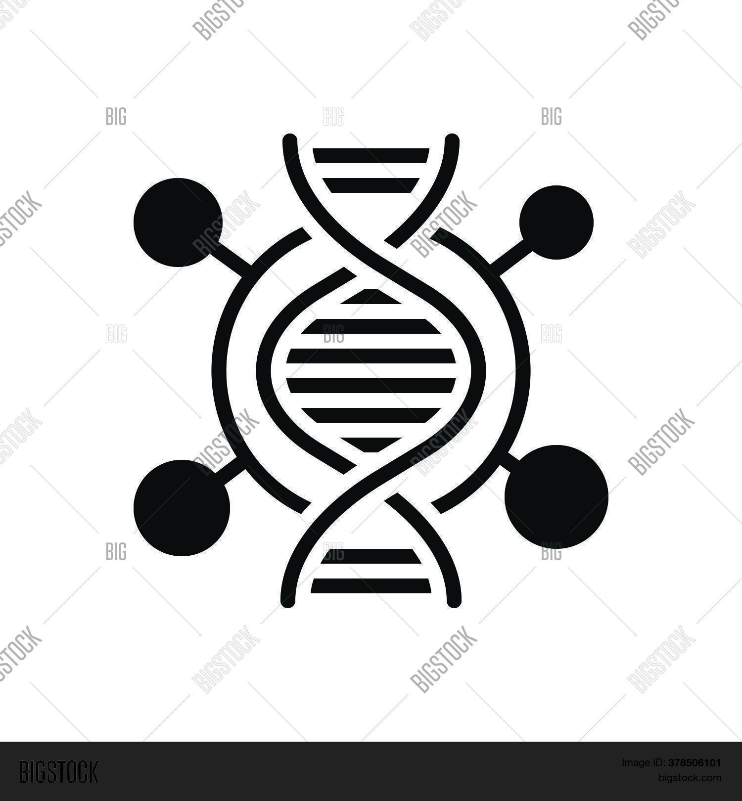 Black Solid Icon Dna Vector & Photo (Free Trial) | Bigstock