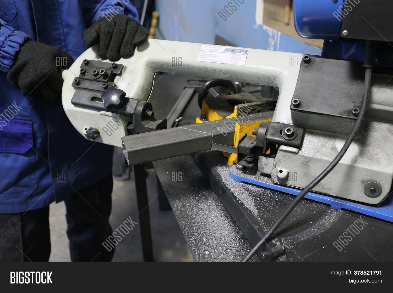 Band Saw. Worker Cuts Image & Photo (Free Trial) | Bigstock