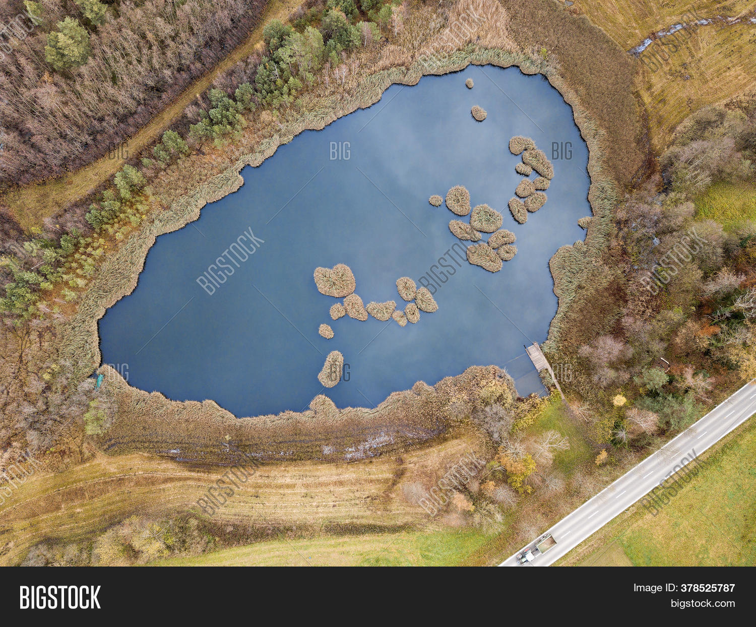 Aerial Image Pond Image & Photo (Free Trial) | Bigstock
