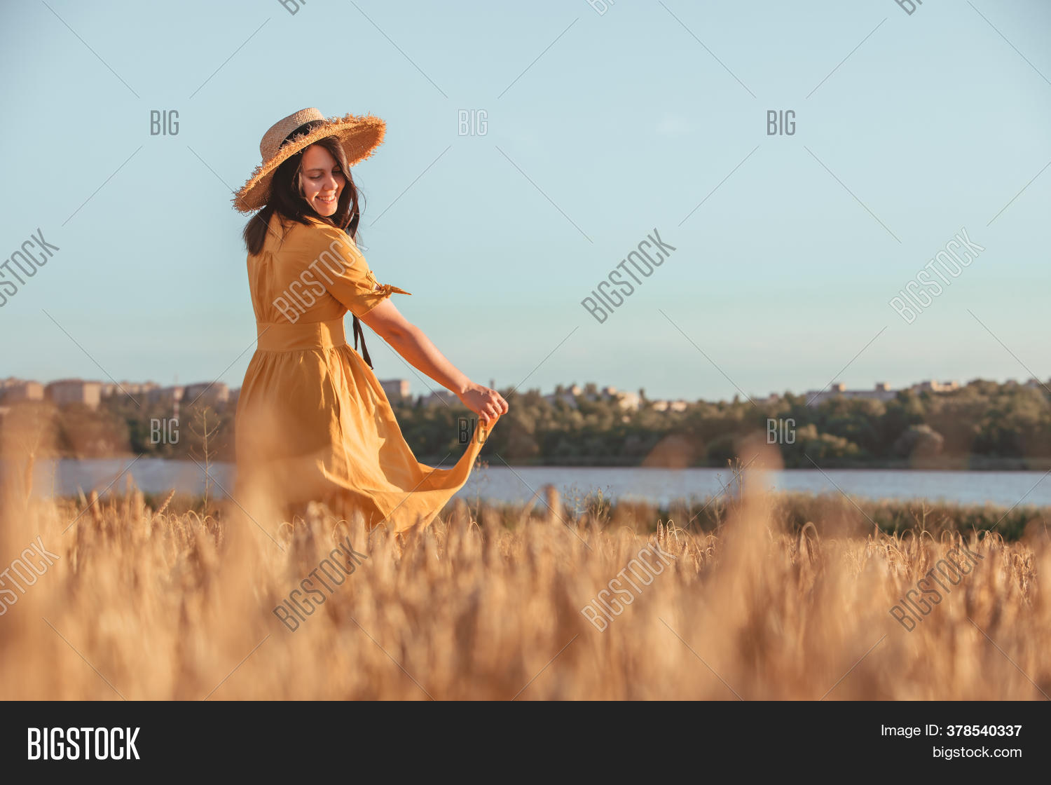 Woman Yellow Sundress Image & Photo (Free Trial) | Bigstock
