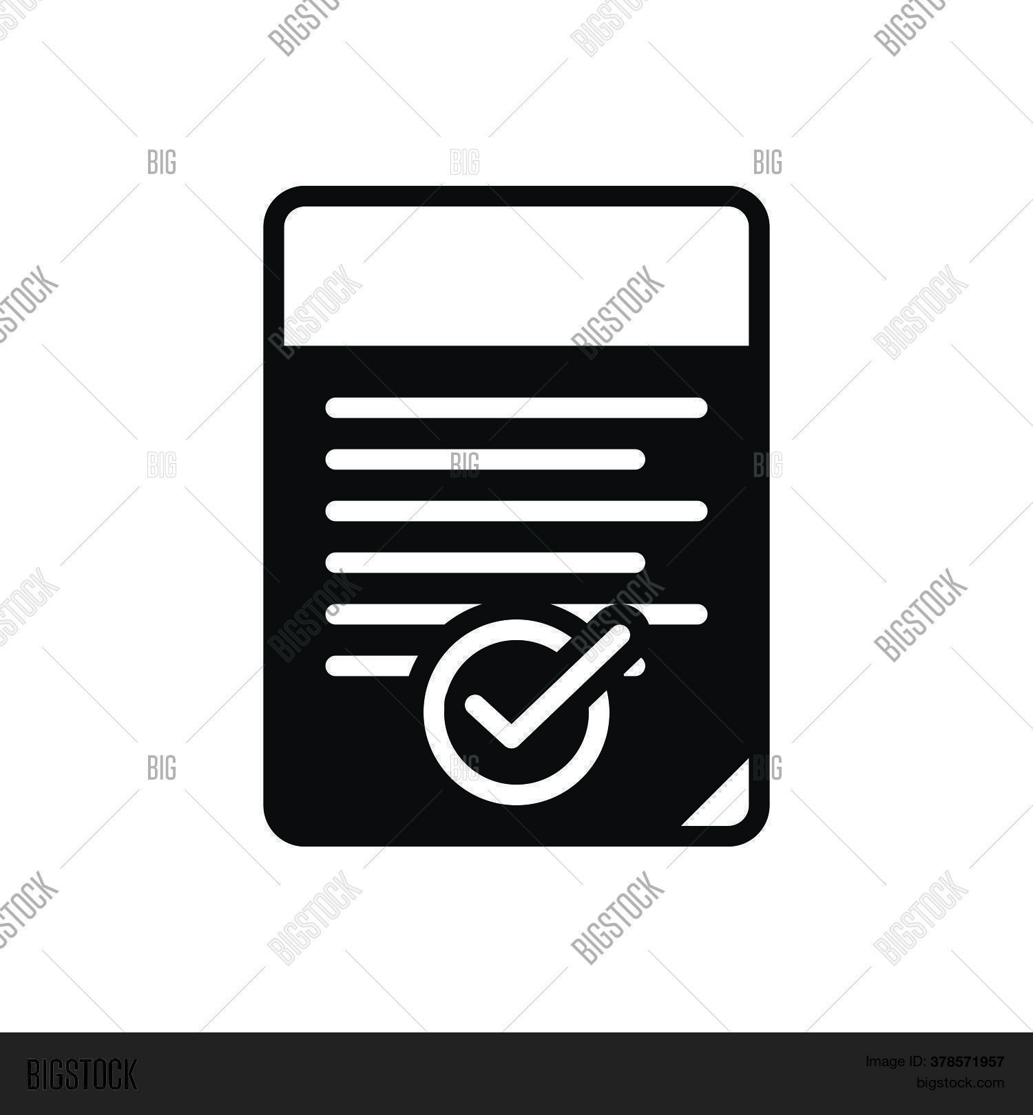 Black Solid Icon Test Vector & Photo (Free Trial) | Bigstock