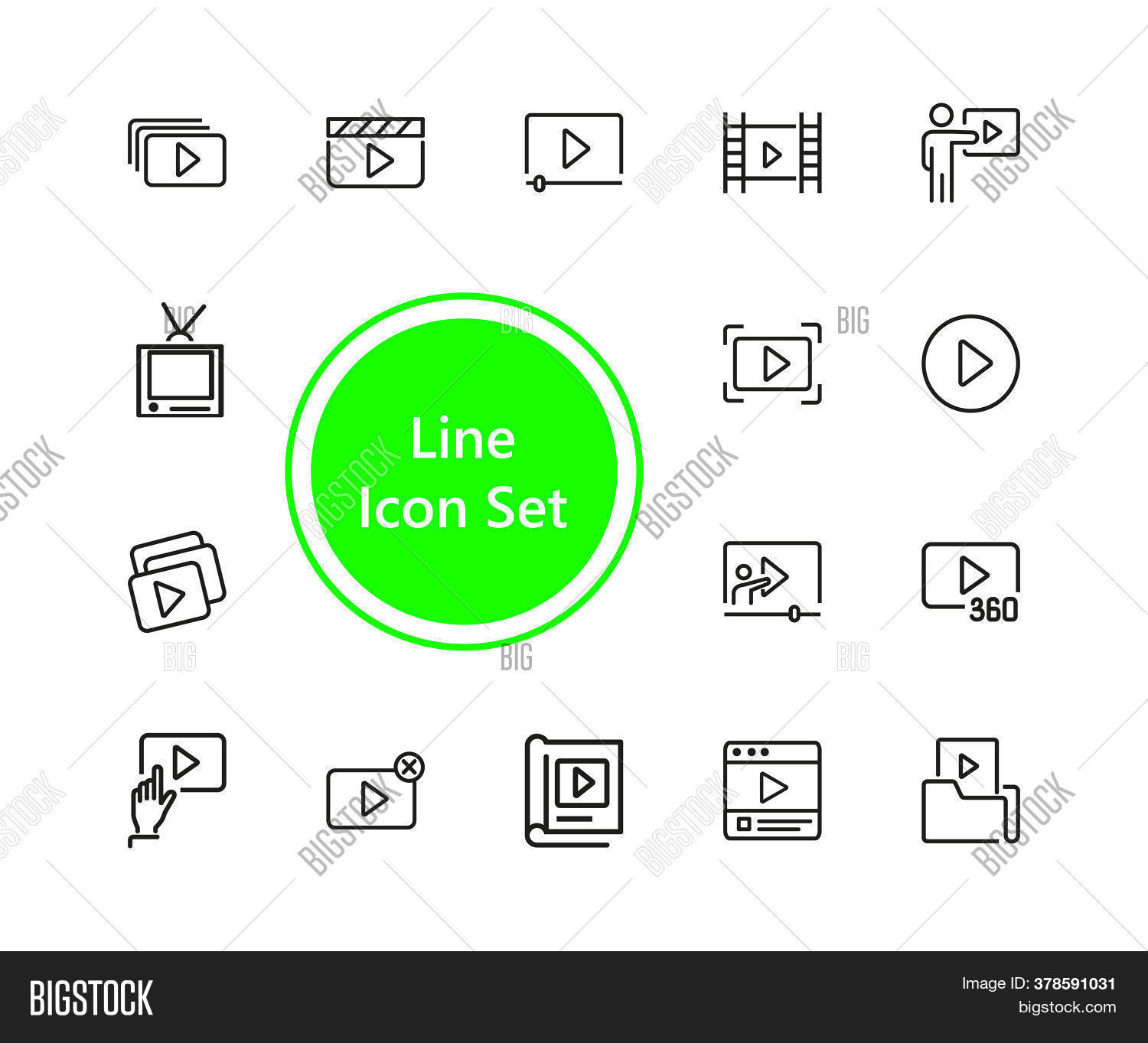Video Content Icons. Image & Photo (Free Trial) | Bigstock