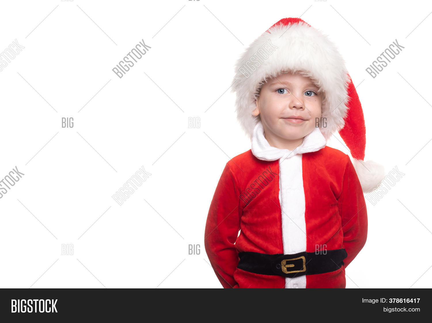 Boy Santa Suit On Image & Photo (Free Trial) | Bigstock
