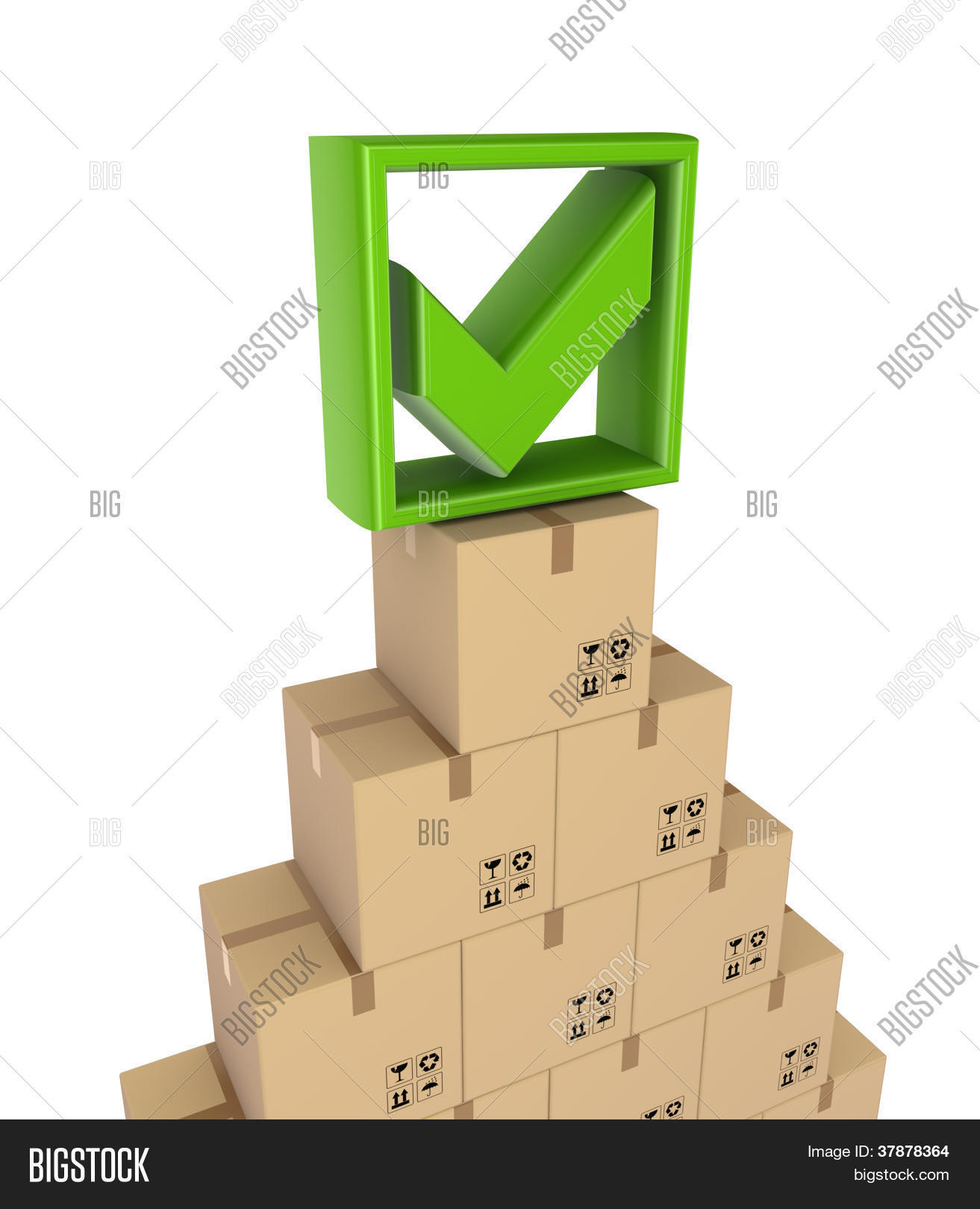 Green Tick Mark Carton Image & Photo (Free Trial) | Bigstock