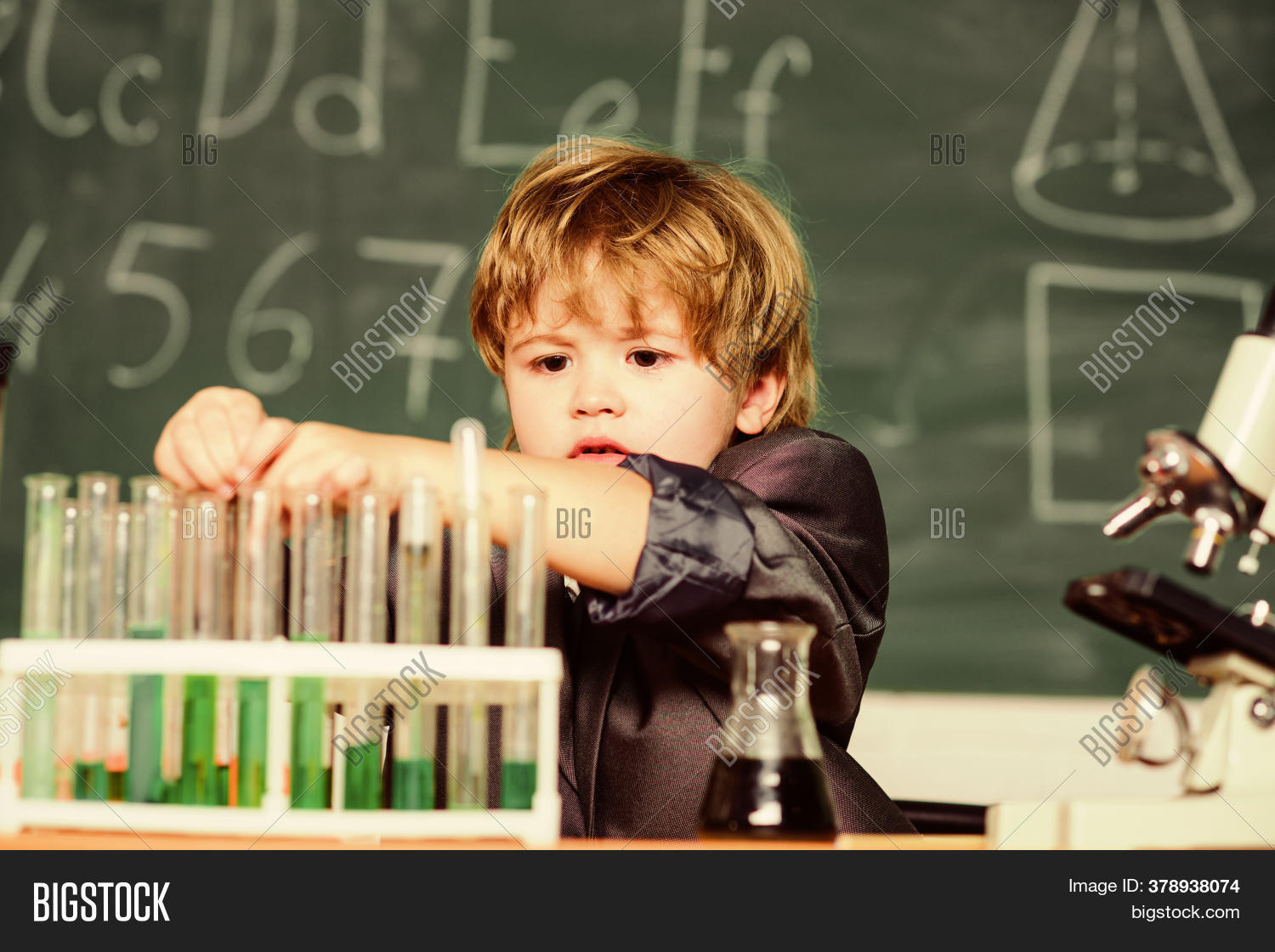 Kid Lab Coat Learning Image & Photo (Free Trial) | Bigstock