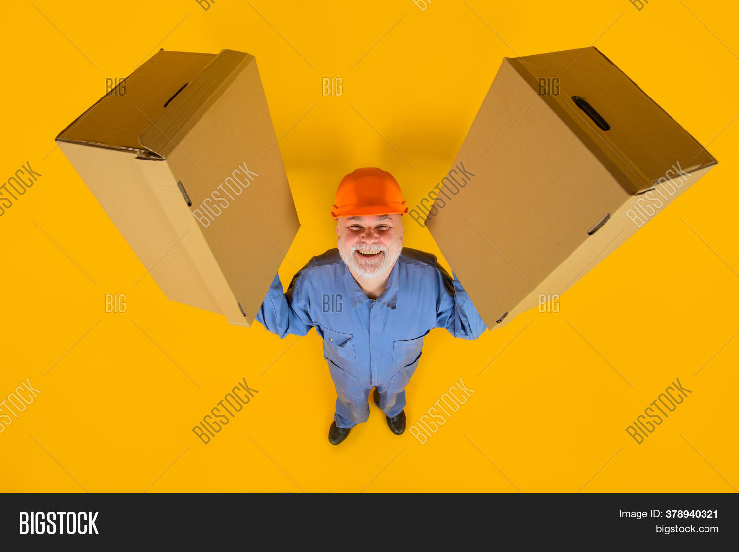 Delivery Man Boxes. Image & Photo (Free Trial) | Bigstock