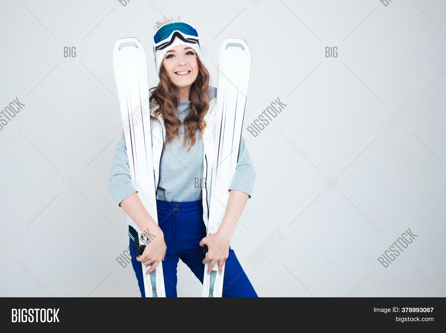 Smiling Girl Skier On Image & Photo (Free Trial) | Bigstock