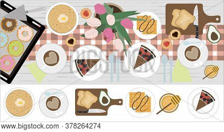 Top View Table Lunch Vector & Photo (Free Trial) | Bigstock