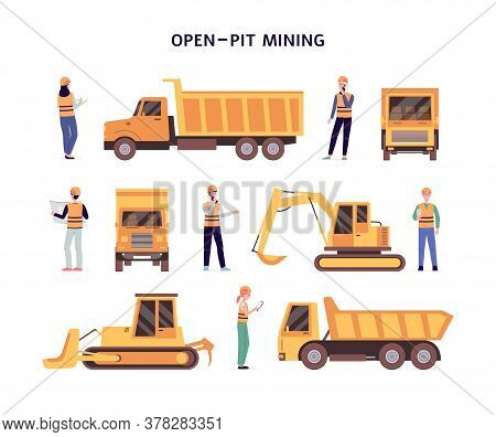 Open Pit Mining Set Vector & Photo (Free Trial) | Bigstock