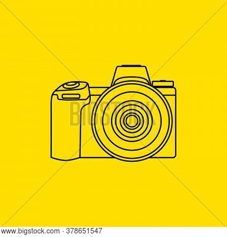 Line Art Dslr Camera Vector & Photo (Free Trial) | Bigstock