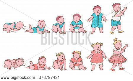 Set Baby Growth Vector & Photo (Free Trial) | Bigstock