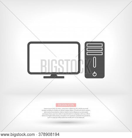 Pc Icon Vector. Vector & Photo (Free Trial) | Bigstock