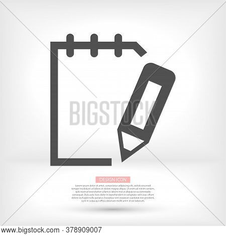 Notepad Symbol Vector Vector & Photo (Free Trial) | Bigstock