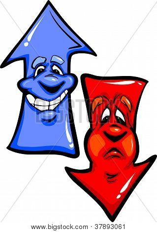 Happy Arrow Unhappy Vector & Photo (Free Trial) | Bigstock