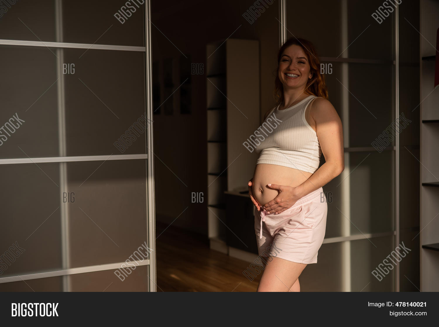 Pregnant Woman Shorts Image & Photo (Free Trial) | Bigstock