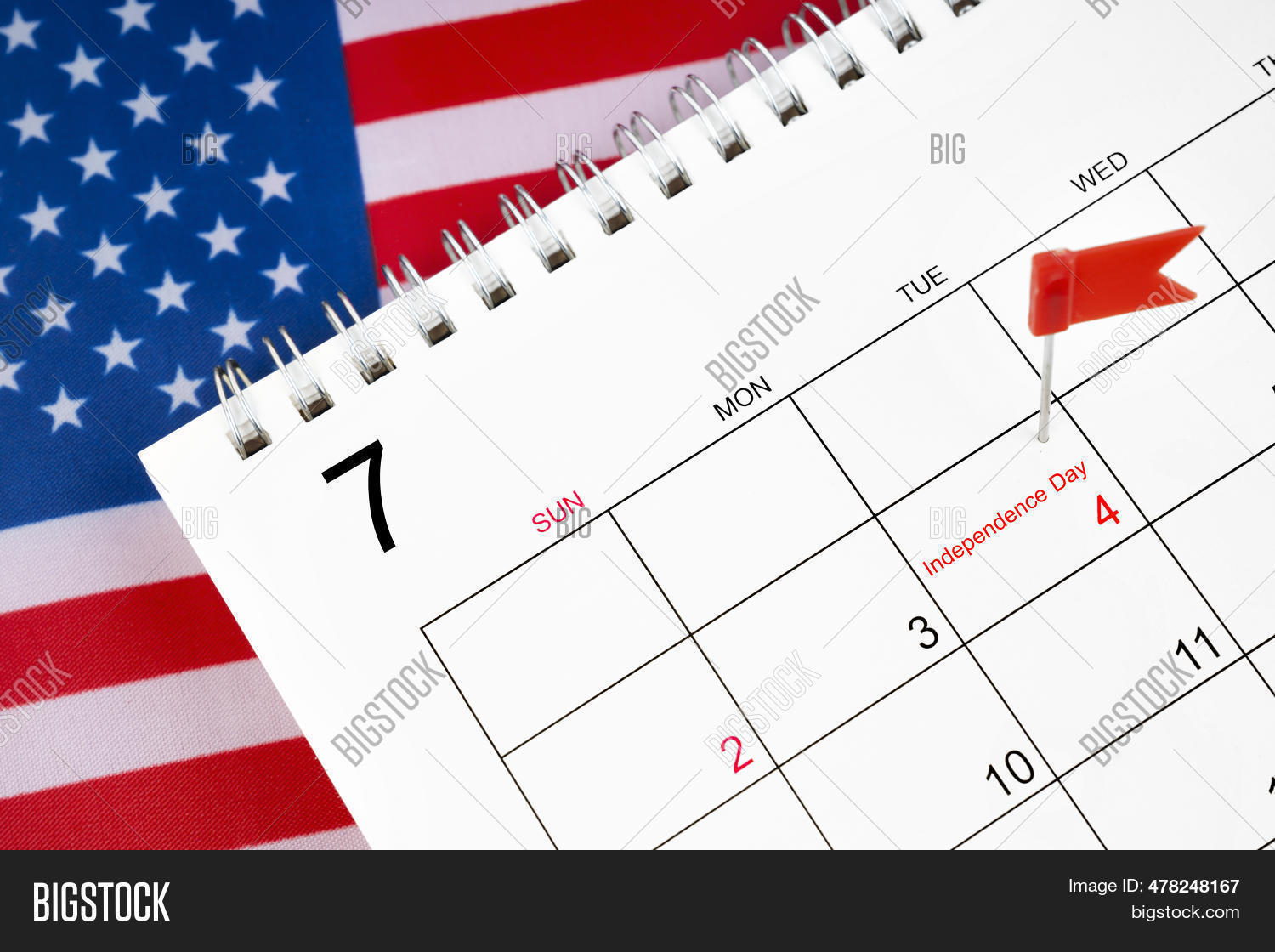 4 Th July Calendar Image & Photo (Free Trial) | Bigstock