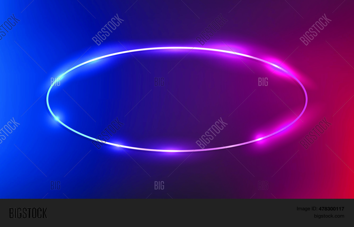 Neon Oval 矢量图和照片（免费试用） | Bigstock