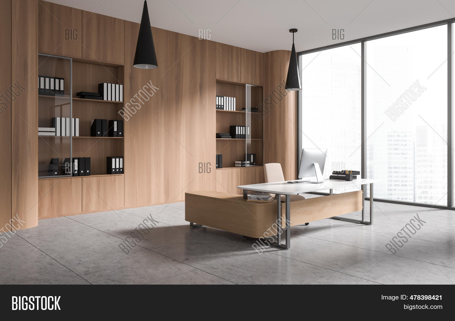 Wooden Office Room Image & Photo (Free Trial) | Bigstock