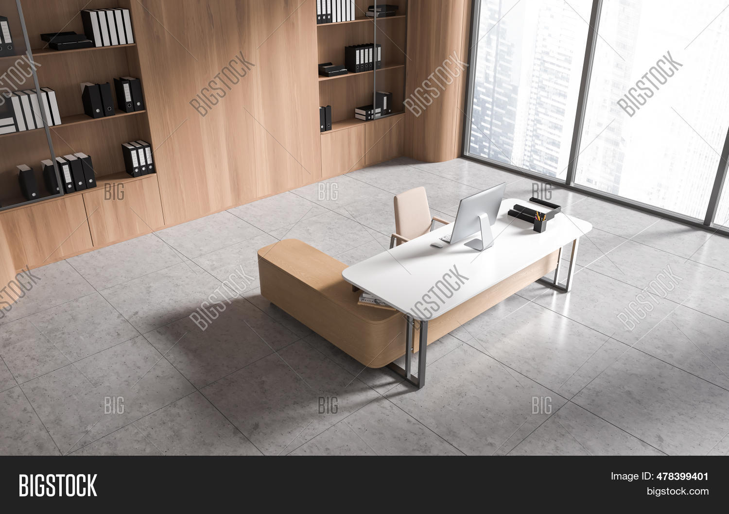 Top View Wooden Office Image & Photo (Free Trial) | Bigstock